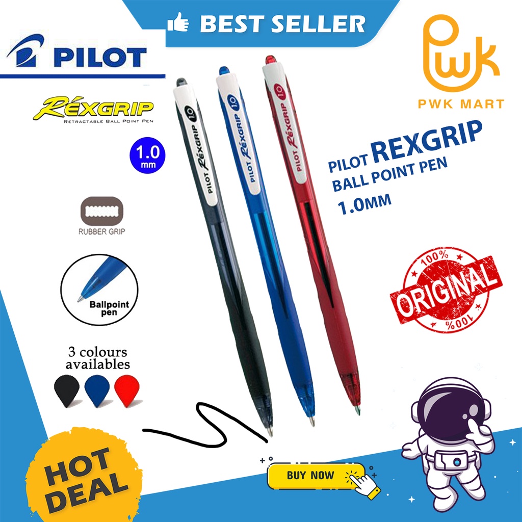 Pilot Rexgrip Ball Point Pen 1.0 (1's)🔥READY STOCK🔥 | Shopee Malaysia