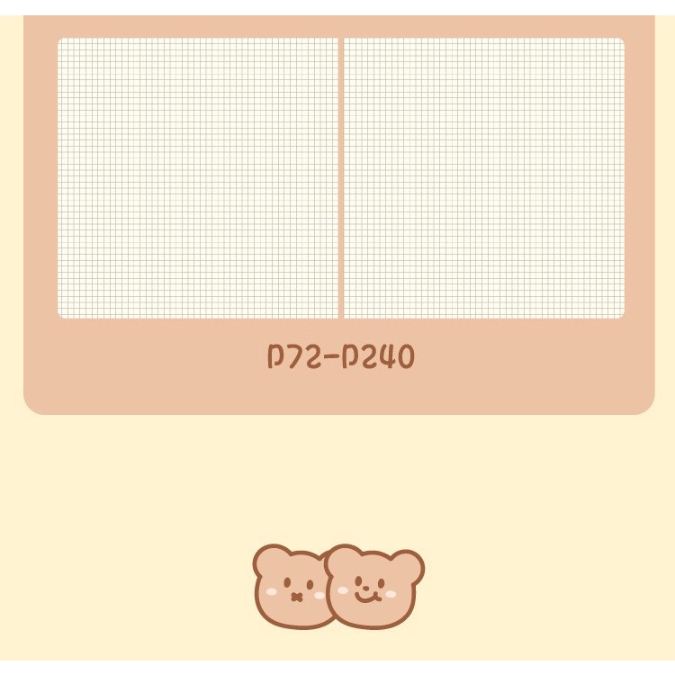 Cute Teddy Bear Journal Notebook Girl Student Book Weeks Planner Diary ...