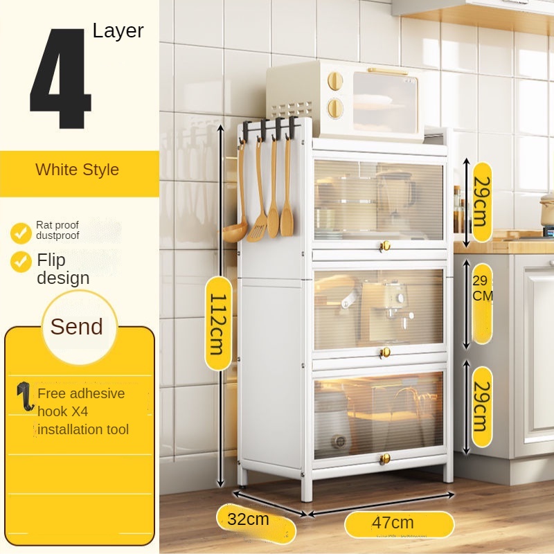Kitchen Storage Cabinets Clamshell Cabinets with Doors Floor-to-ceiling ...