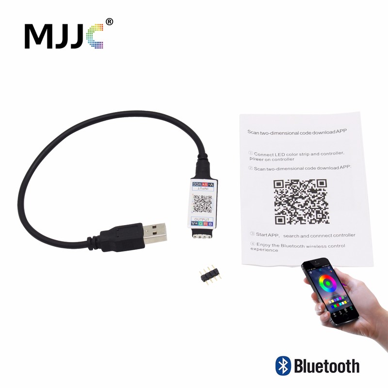 USB RGB Bluetooth LED Strip Light Controller DC 5V Mini Music Android ...