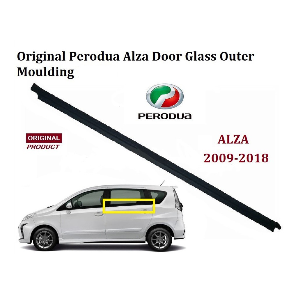 Original Perodua Alza Door Glass Outer Moulding | Shopee Malaysia