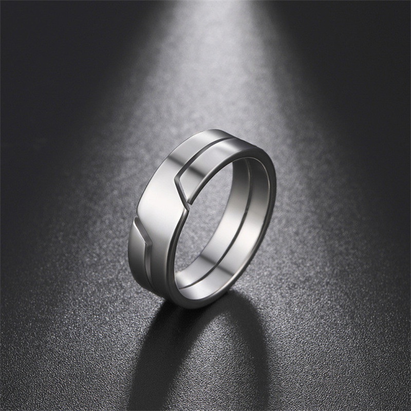Fashion Simple Geometric Stainless Steel Rings For Women And Men ...