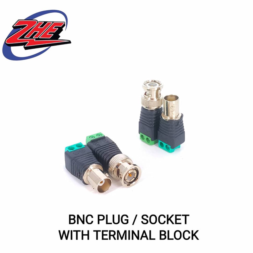 BNC PLUG / SOCKET WITH TERMINAL BLOCK FOR CCTV ACCESSORIES / CCTV ...