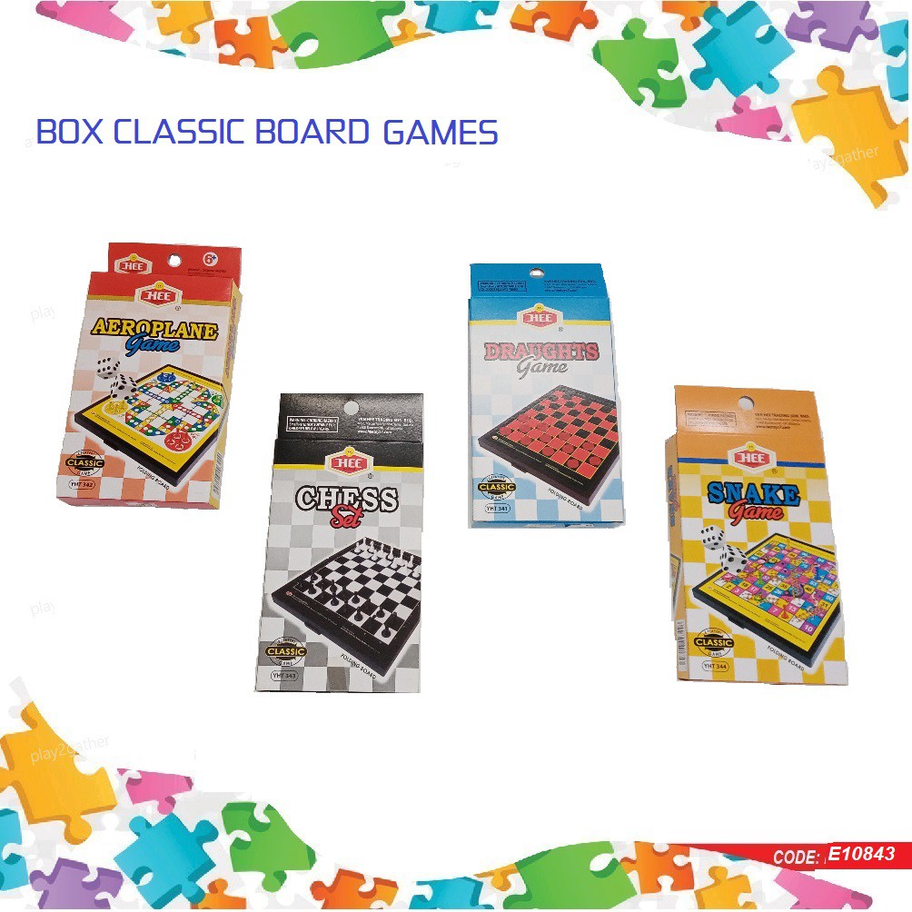 Box Classic Board Games UNO Draughts Aeroplane Chess Snake Games YHT341 ...