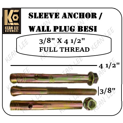 1/4" 5/16" 3/8" 1/2" 8MM 10MM 12MM 16MM PJ SLEEVE ANCHOR/ PJ ANCHOR ...
