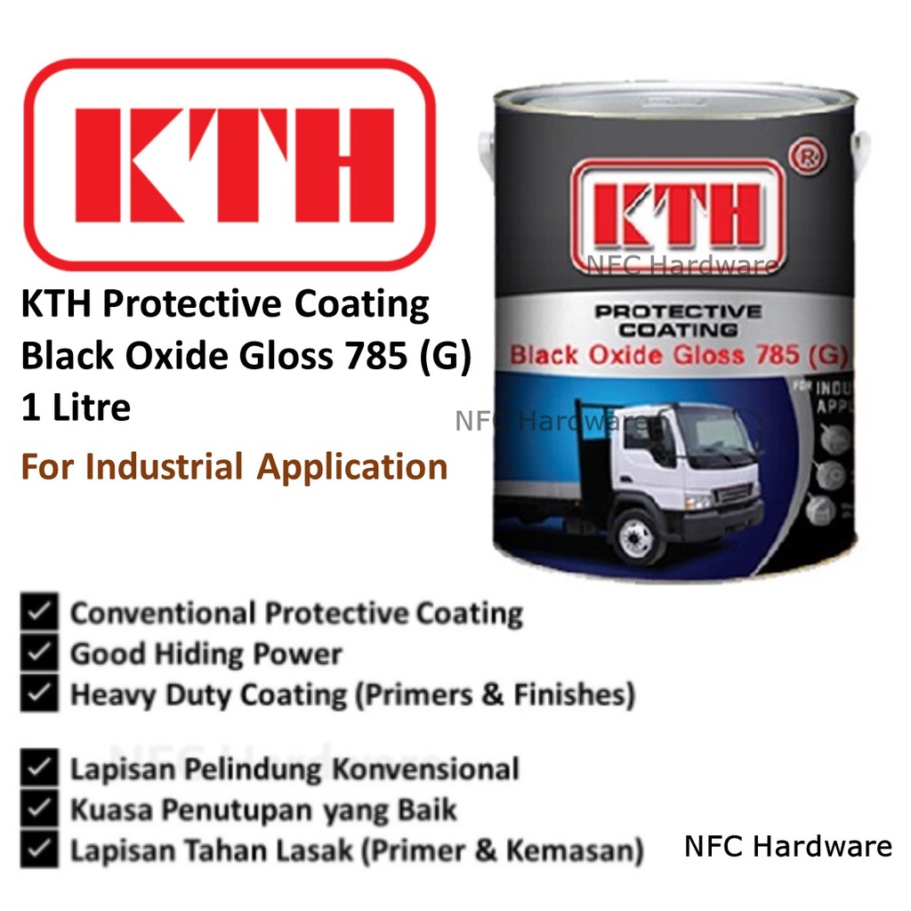 KTH Black Oxide Gloss 785(G) 1 Litre (Cat Hitam Kilat) | Shopee Malaysia