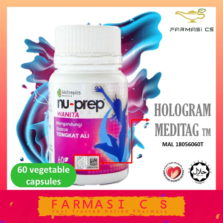 Nu-Prep Wanita Tongkat Ali 60 vegetable capsules EXP:08/2025 [ Nuprep Nu prep Khas untuk wanita ...