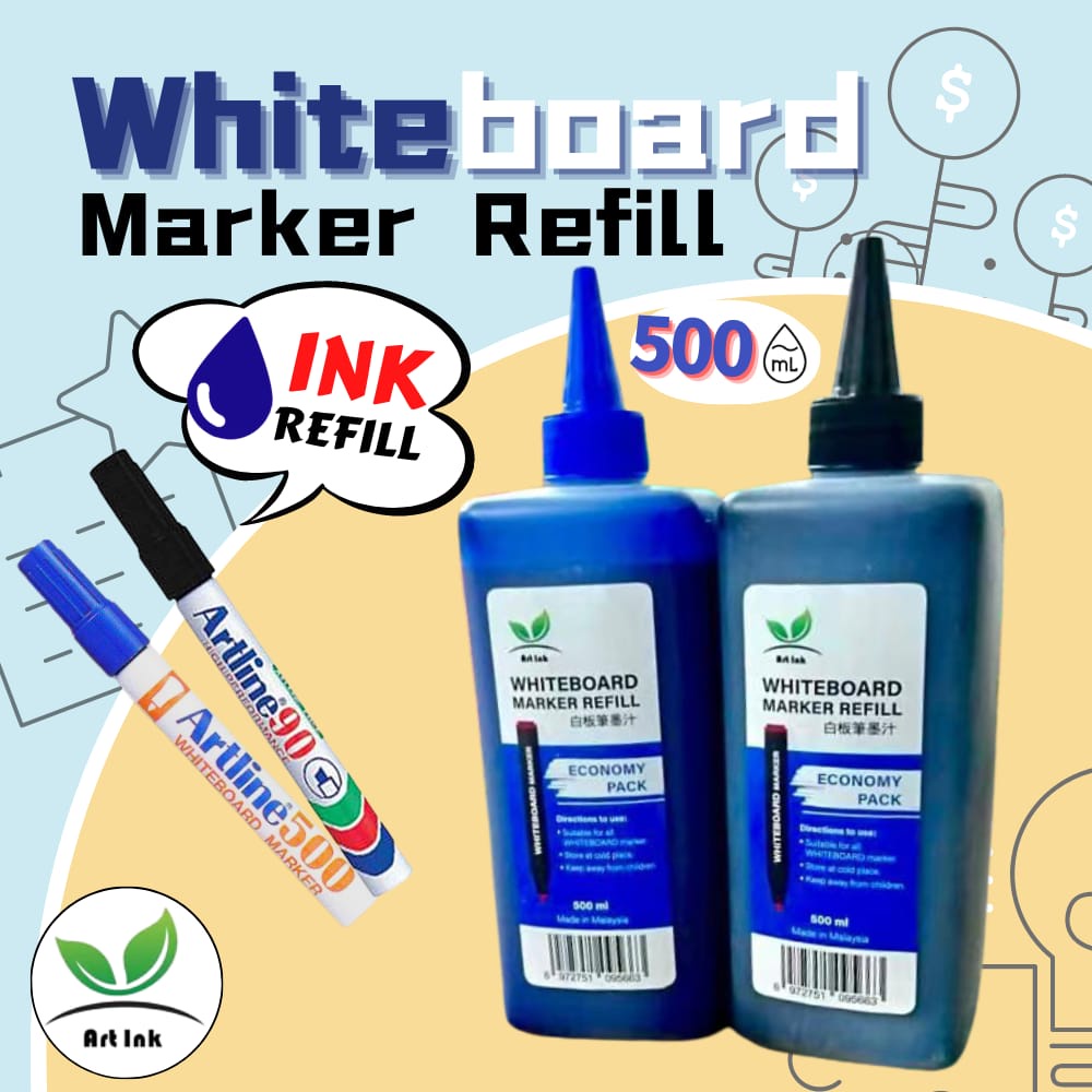 Artink White Board Marker Pen White Board Ink Refill 500ML Stationery ...