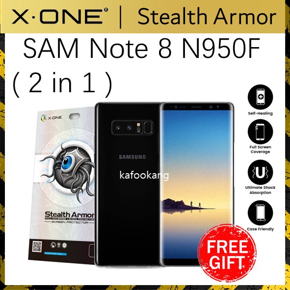 Samsung Galaxy Note 8 N950F X-One Stealth Armor ( 2 in 1 ) Screen Protector - Stealth Armor ...