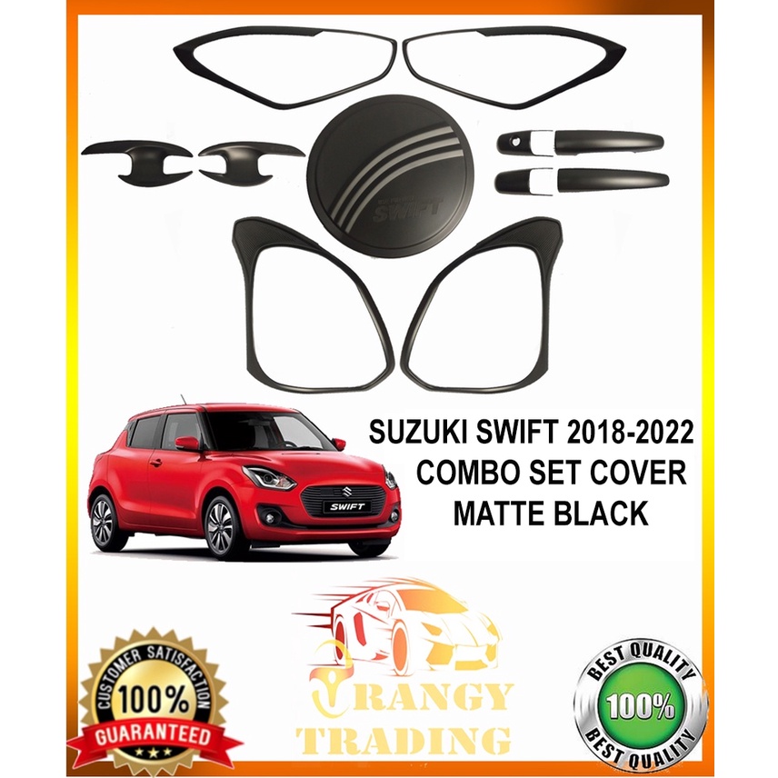 Suzuki Swift 2018 to 2022 Garnish Combo set cover matte black V1 2019 ...
