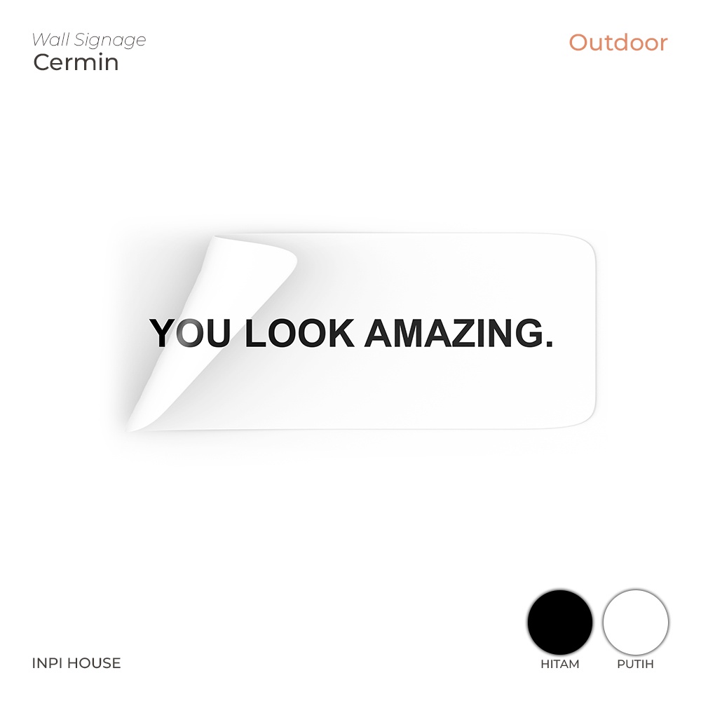 Cutting Sticker Oracal Mirror Decoration - YOU LOOK AMAZING | Shopee ...