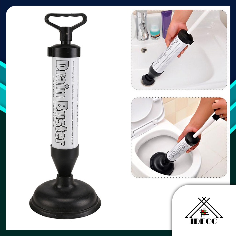 iDECO Drain Buster High Pressure Toilet Plug Toilet Clog Pump Powerful ...