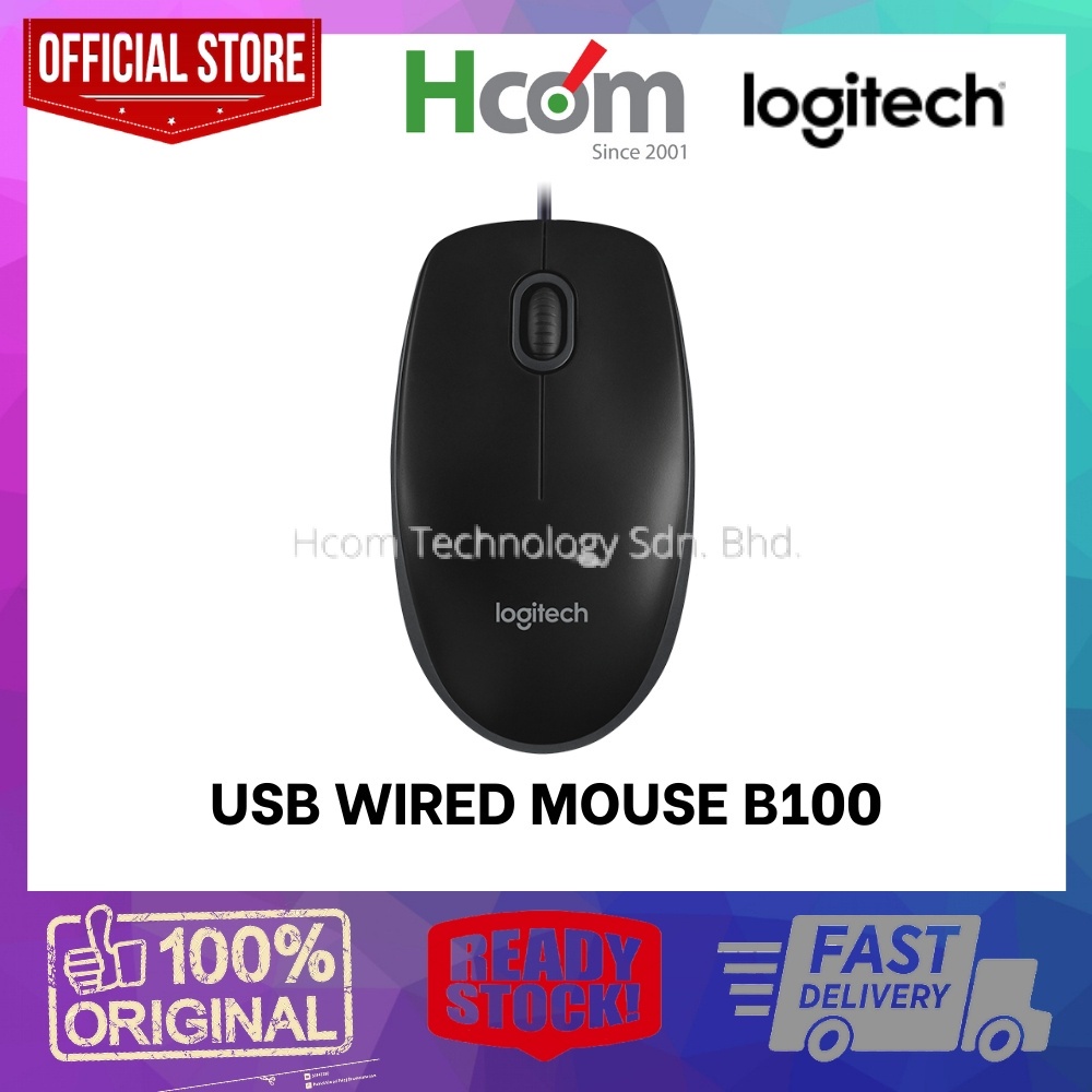 Logitech Optical Mouse B100 USB | Shopee Malaysia