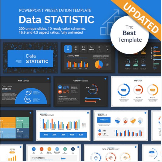 Data Statistic PowerPoint Presentation Template | Shopee Malaysia