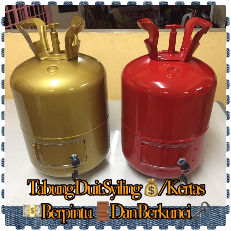 🔥Ready Stock🔥Tabung Duit Syiling💰/Kertas💵 berpintu/kunci . Tong Gas ...