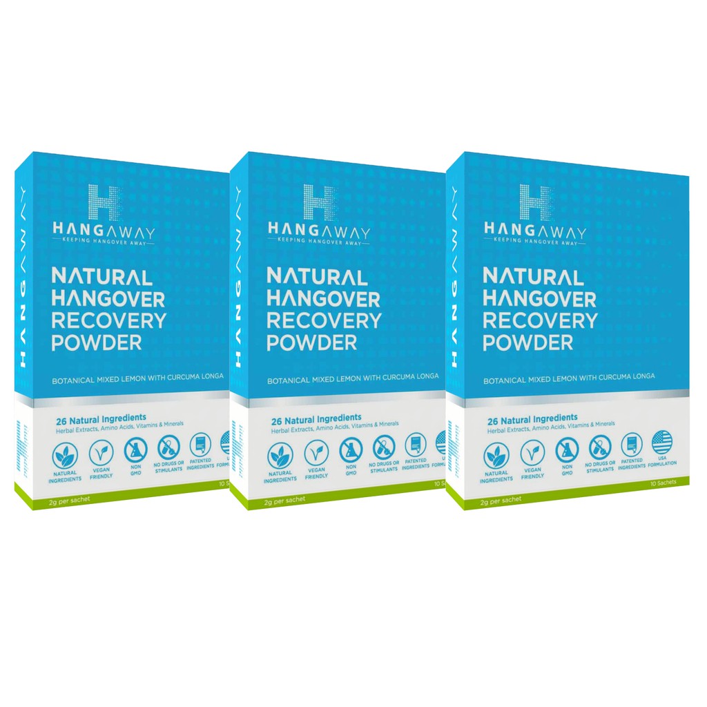 HANGAWAY - Natural Hangover Recovery Powder Box 全天然解酒保健食品 [3 Boxes - 2g ...