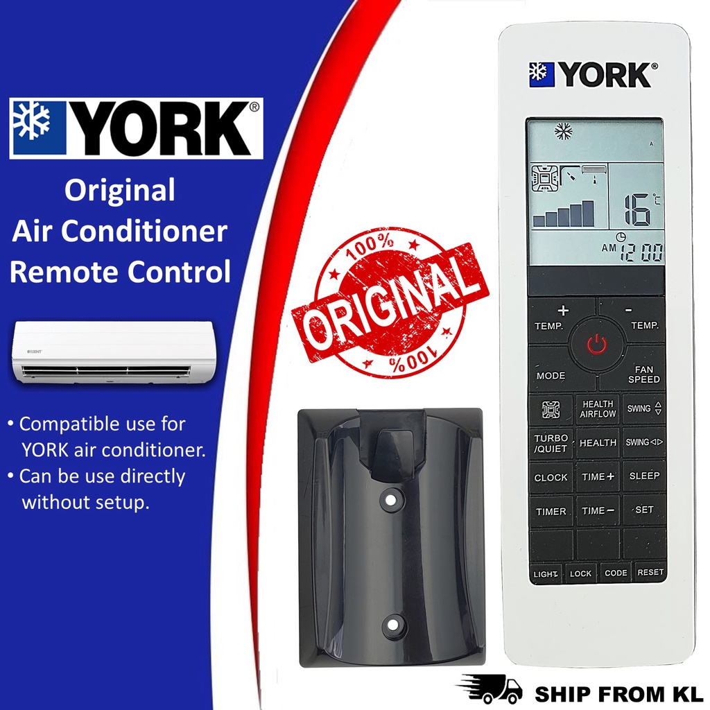 ***ORIGINAL*** YORK AIR CONDITIONER REMOTE CONTROL (YK-1314) | Shopee ...