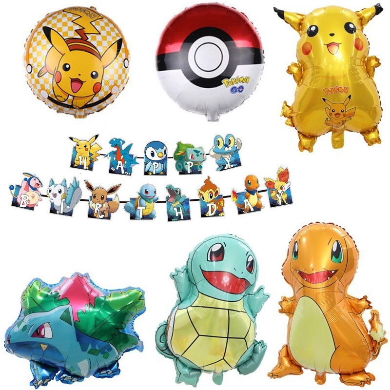 Pokemon Balloon Charmander Squirtle Bulbasaur Aluminum Film Balloon ...