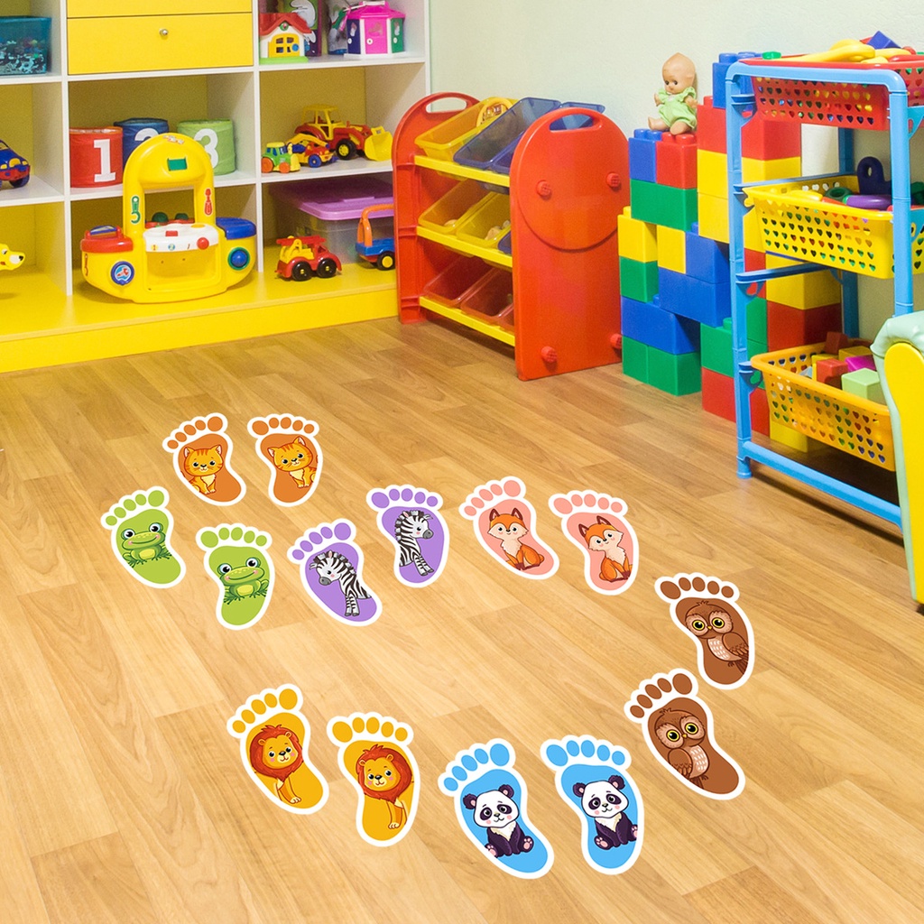Footprints Stickers Wall Decals Stickers, Feet Stickers Feet Tracks Paw ...