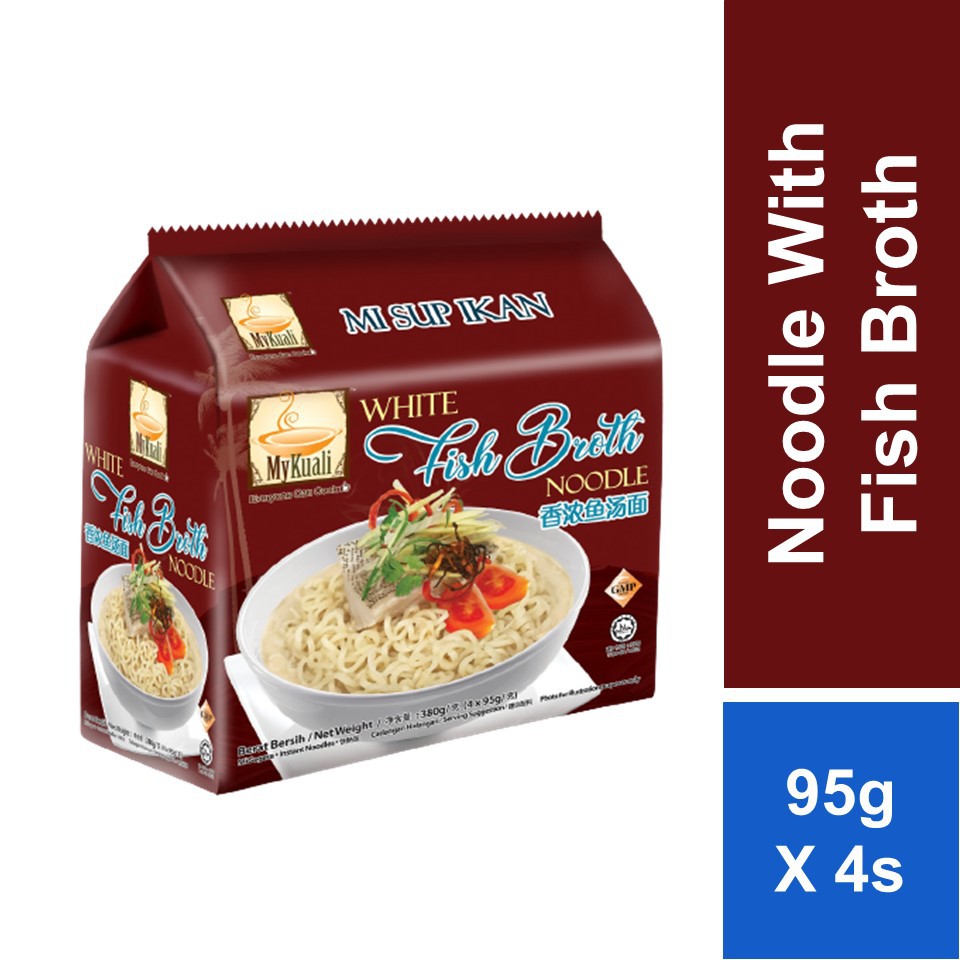 Mykuali Penang Noodle White Fish Broth 95g X 4s | Shopee Malaysia