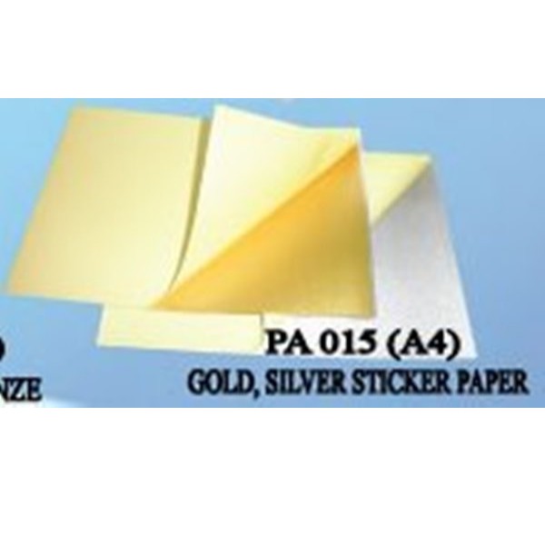 GOLD SILVER STICKER PAPER A4/Sticker Paper For Trophy & Medal/ 50Pcs ...