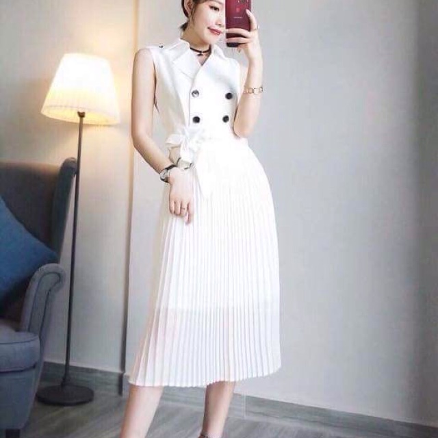Ruffled Collar VEST Dress (ACTUAL PHOTOS INCLUDED) | Shopee Malaysia