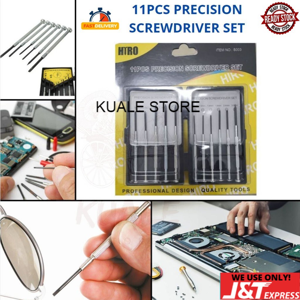 (Ship Everyday & Ready Stock) 11 Pieces Precision Screwdriver Set Small ...