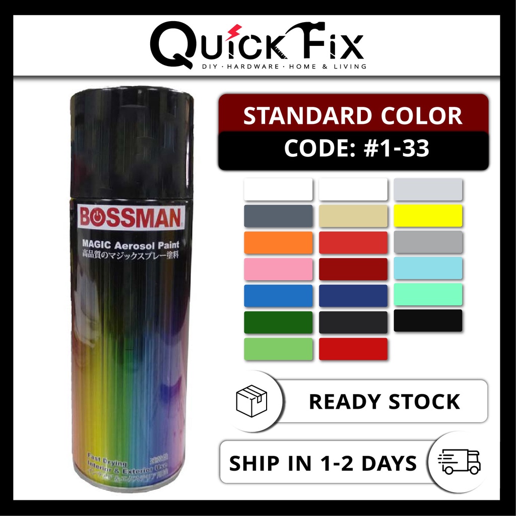 QuickFix BOSSMAN 400ml Magic Aerosol Spray Paint Standard Color ...