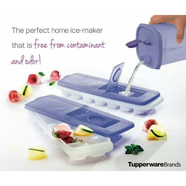 TUPPERWARE ICE / PURI TRAY MAKER WITH LID / BEKAS BUAT AIS / PURI ...