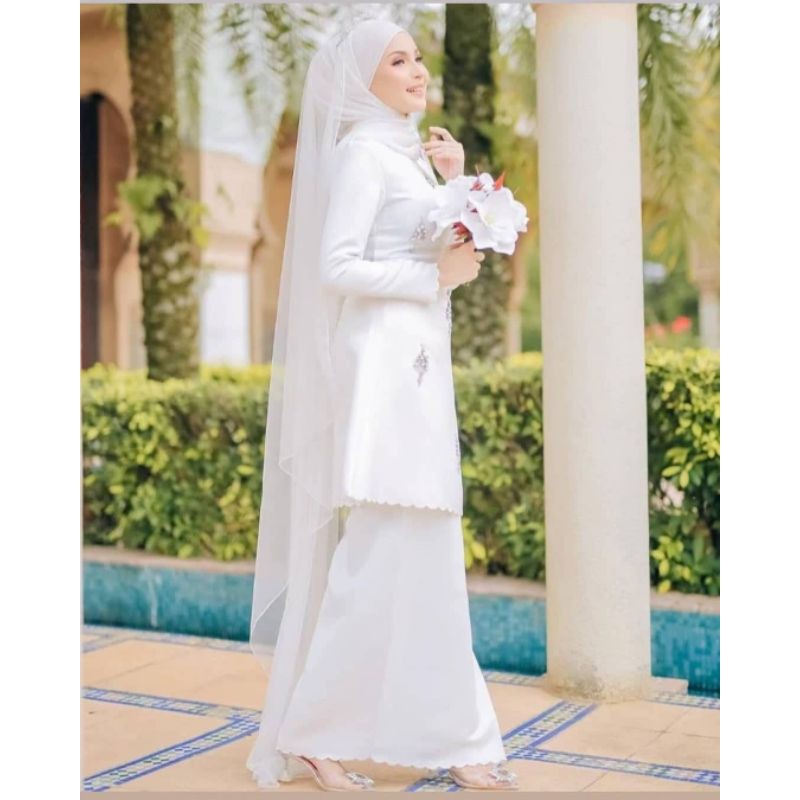 veil nikah simple warna putih.veil labuh | Shopee Malaysia
