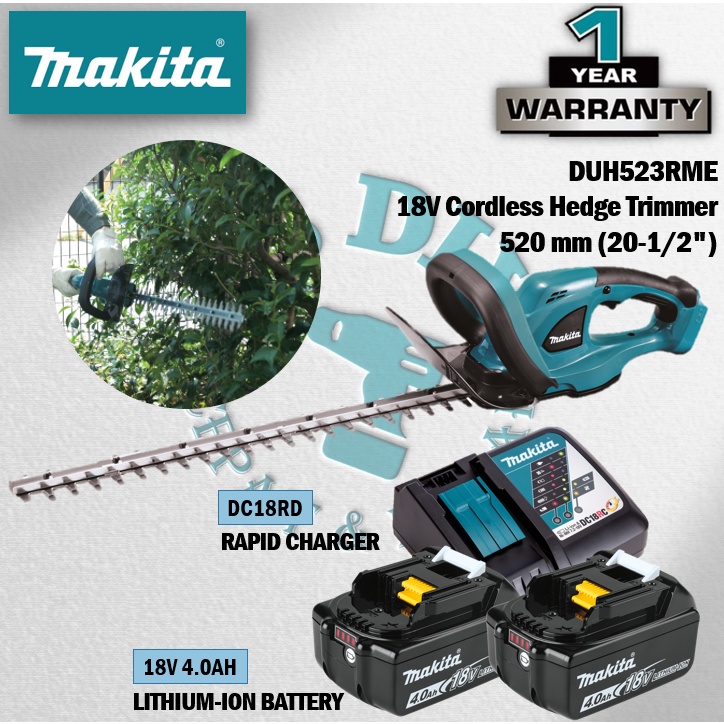 MAKITA DUH523Z / DUH523RFE / DUH523RME 18V Cordless Hedge Trimmer 520MM ...