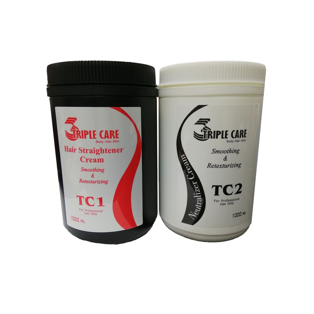 Triple Care Hair Straightener Cream 1000ml & Triple Care Hair ...