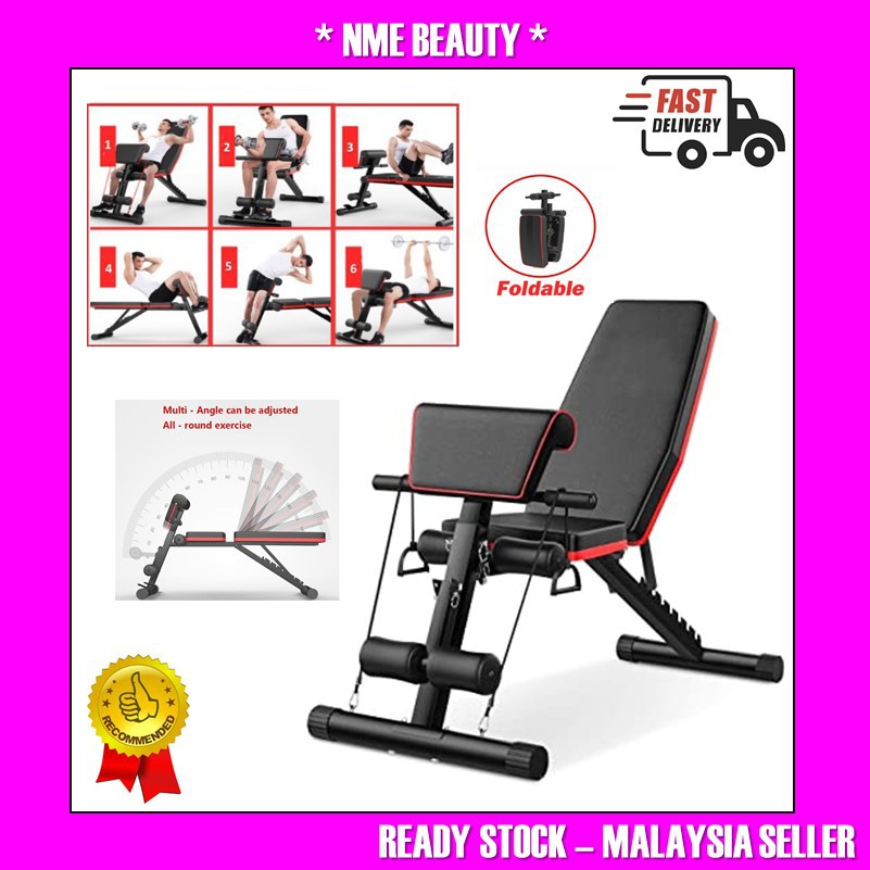 [PENGHABISAN STOK] Multi-Purpose Adjustable Dumbbell bench Gym Bench ...