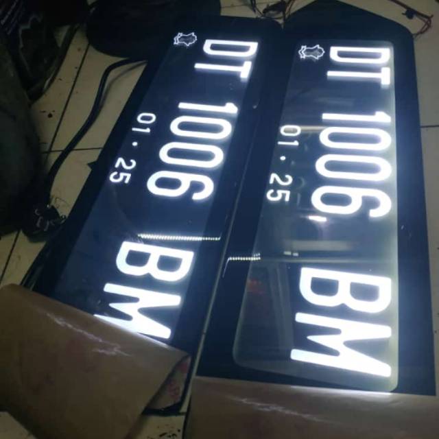 Led light number plates, number plates with various mirror models ...