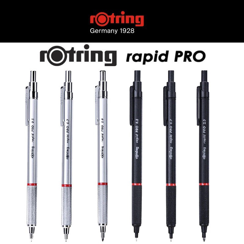 rOtring Rapid Pro Full Metal Drafting Pencil (0.5, 0.7, 2.0 mm ...