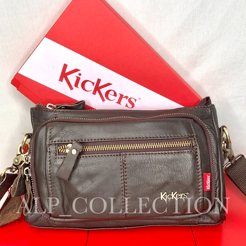 Kickers Waist Bag Sling Bag Pouch Bag Original Genuine Leather Attach ...