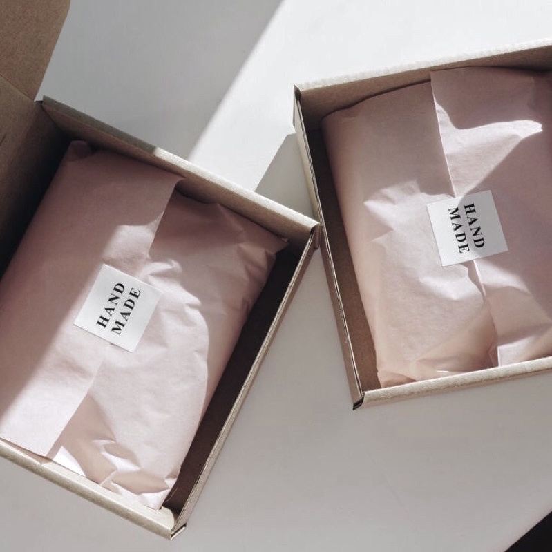 [ Circle / Square ] 30pcs sticker for packaging parcel boxes goodies ...