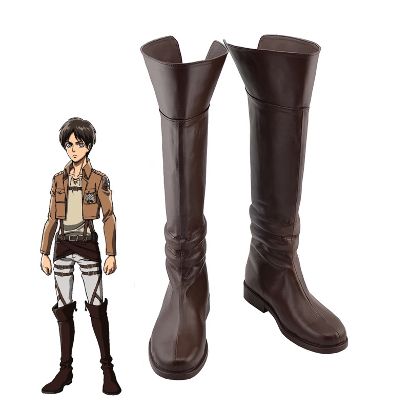 Attack on Titan Cosplay Long Boots Shingeki No Kyojin Over-the-Knee ...