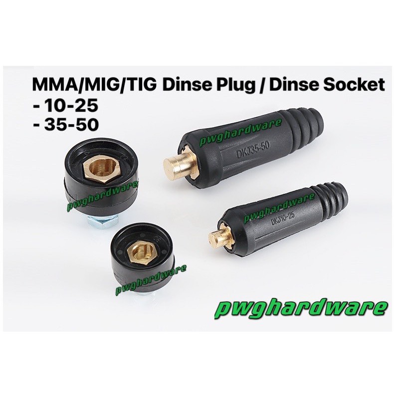MMA / MIG / TIG Welding Cable Connector Dinse Plug Adaptor / Dinse ...