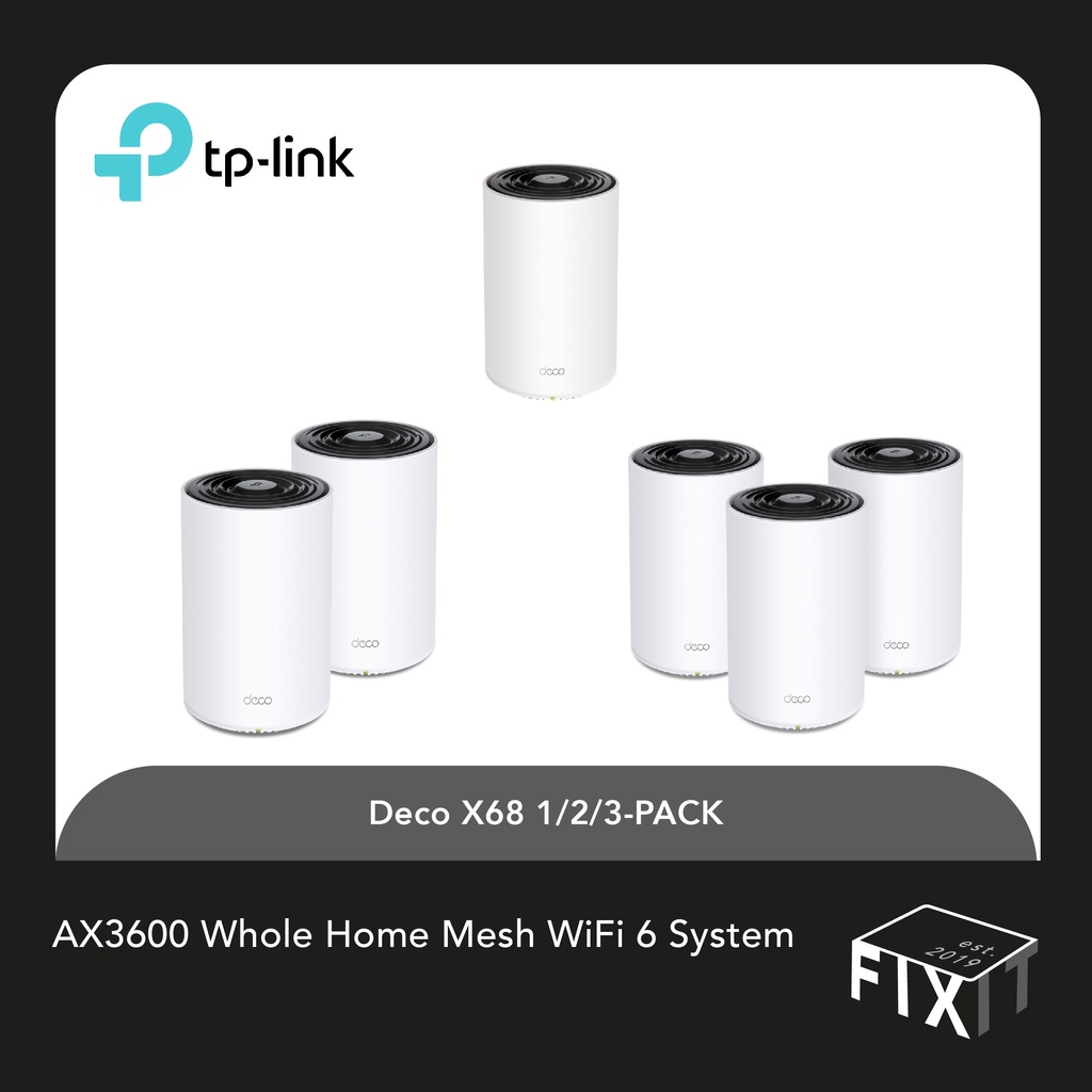 TP-Link Deco X68 (1/2/3 Pack) AX3600 Whole Home Mesh Wi-Fi 6 System | Shopee Malaysia