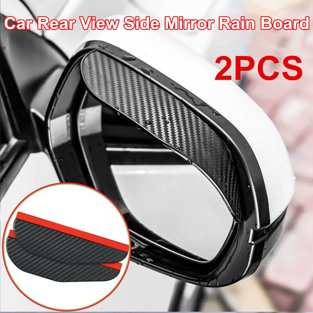 2Pc Car Rear View Side Mirror Visor Anti Rain Sun Guard Window Cover ...