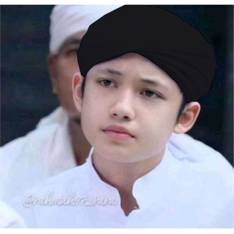 HITAM Turban imamah 3 Meters Long Plain Black Sunnah Arabic Surban ...