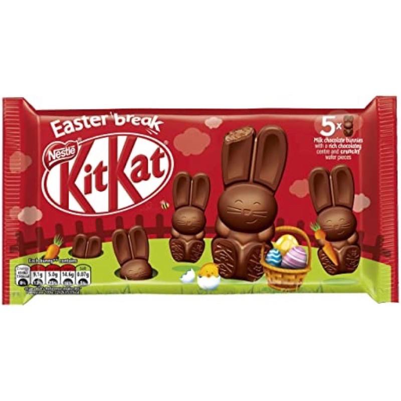 Kit Kat Bunny Milk Chocolate Easter Multipack, 145g [UK] [Delivery ...