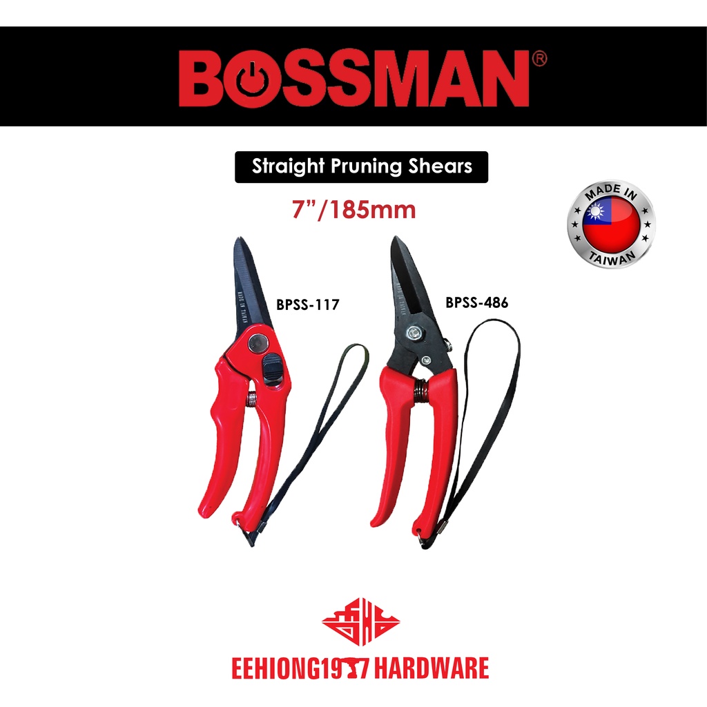 EEHIONG1977 BOSSMAN BPSS-117 BPSS-486 Straight Pruning Shears BPSS 117 BPSS 486 BPSS117 BPSS486 ...