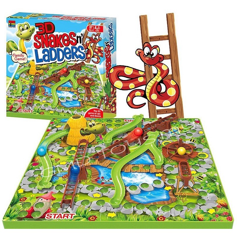 3D Snakes n Ladders Board game (family game) | Shopee Malaysia