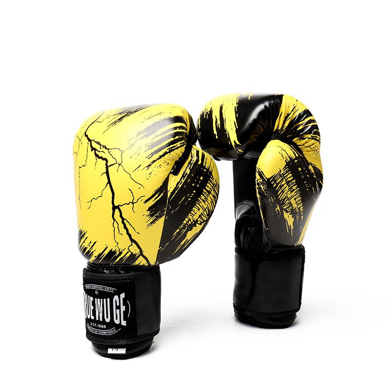 8-12OZ PU Leather High Quality Boxing Gloves Muay Thai MMA Training ...