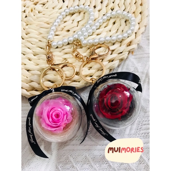 valentine gift Preserved flower keychain rose gift hadiah surprise box ...