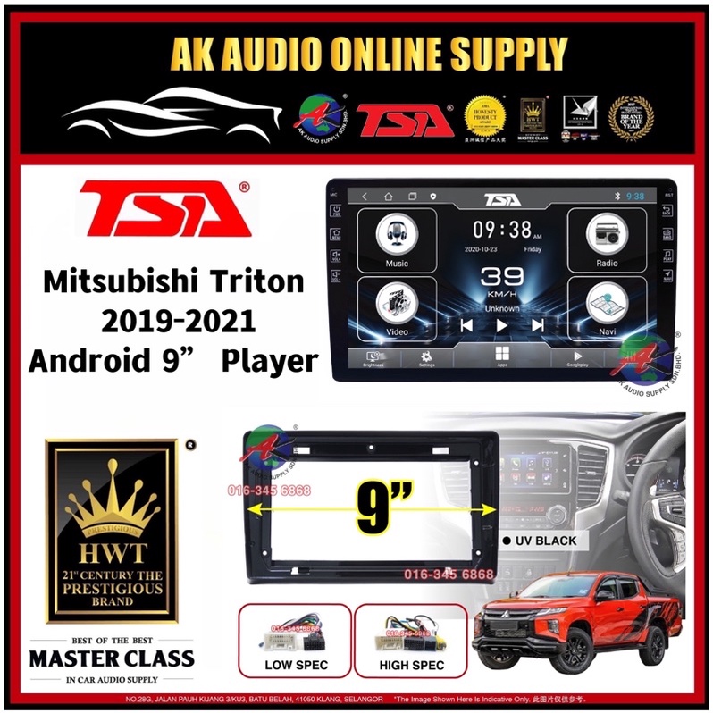 T5 DSP CarPlay TSA Mitsubishi Triton 2019 - 2021 Android 9'' inch ...