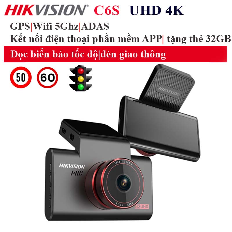 Hikvision C6s high-end dash cam with super sharp UHD resolution, IPS ...