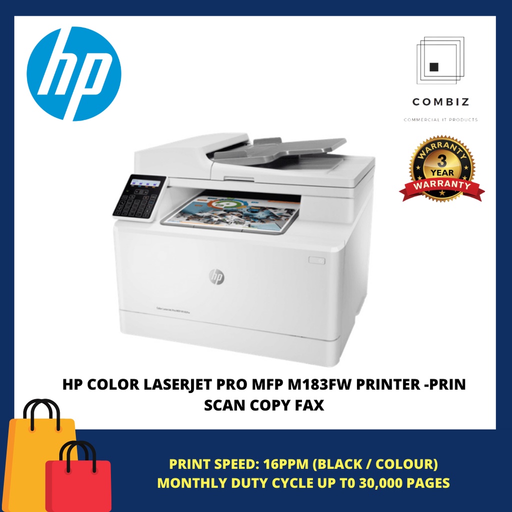HP Color LaserJet Pro MFP M183fw - Print Scan Copy Fax ( PLEASE CONTACT ...